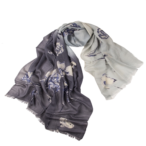 PASHMA 喀什米爾羊毛印花披肩 - 飛買不可購物網